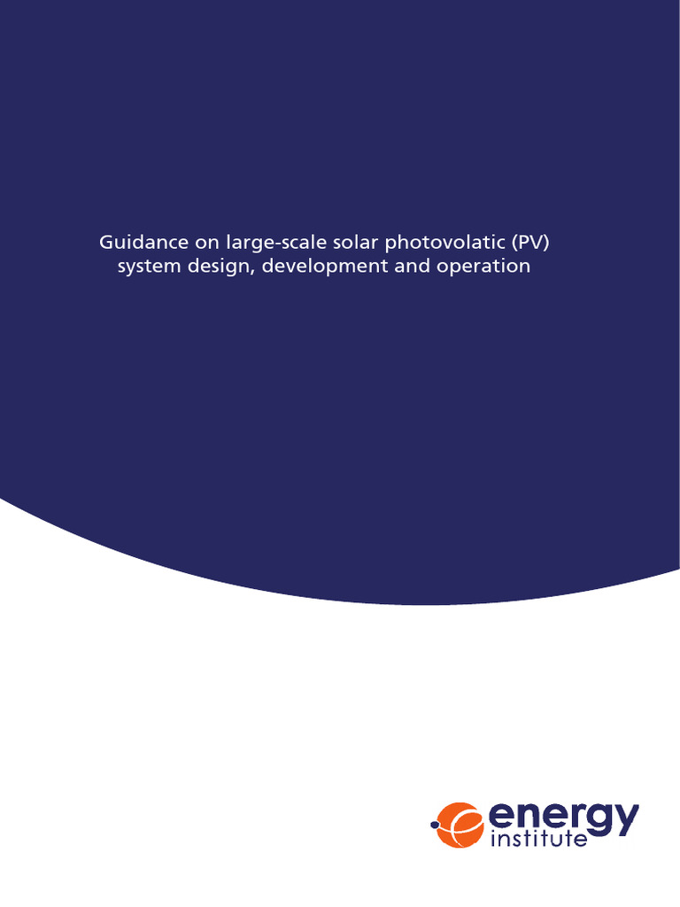 Guidance On Large-Scale Solar Photovoltaic (PV) System Design ...
