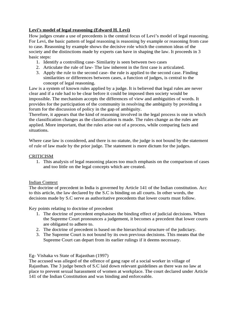 Models of Legal Reasoning | PDF | Precedent | Case Law