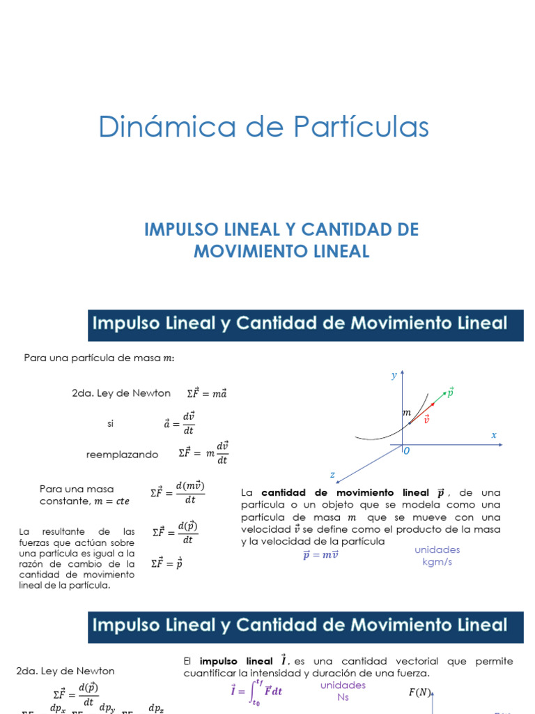 9 Impulso Lineal y Cantidad de Movimiento Lineal EH | PDF | Impulso | Masa