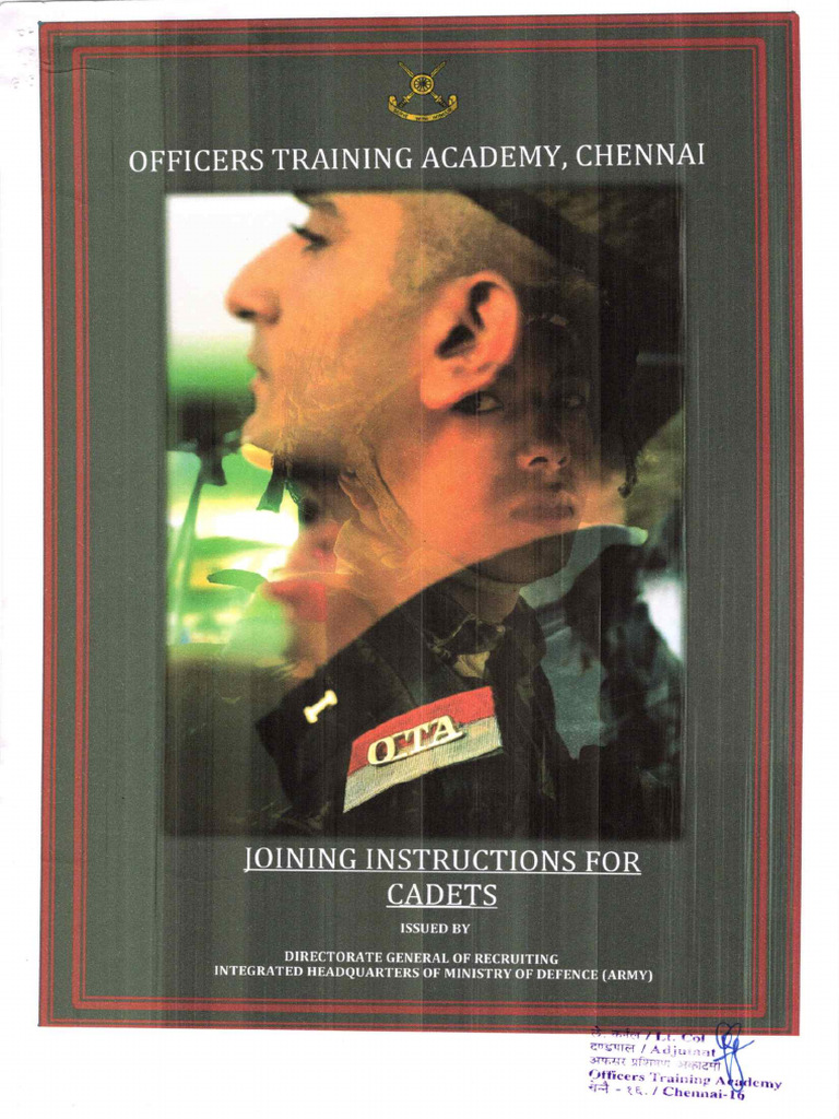 Joining Instruction Ota Chennai | PDF