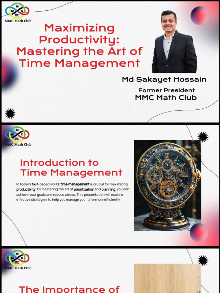 Slidesgo Maximizing Productivity Mastering The Art of Time Management 202410251612503Ntv | PDF