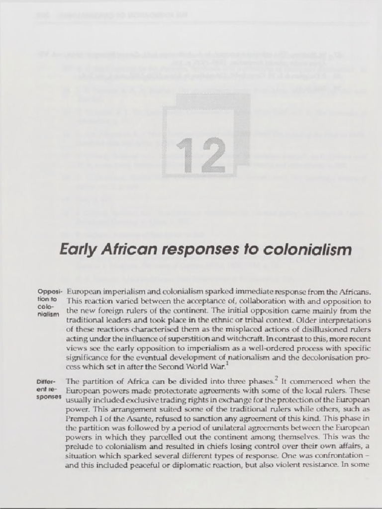 Early African Response To Colonialism | PDF | Africa