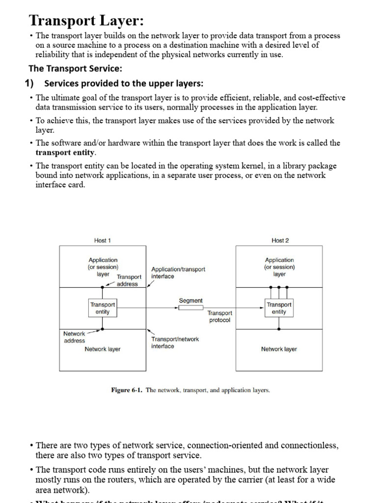 Transport Layer Functionality Explained | PDF | Transmission Control ...