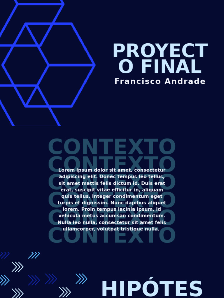 presentación Proyecto final figuras geometricas azul | PDF