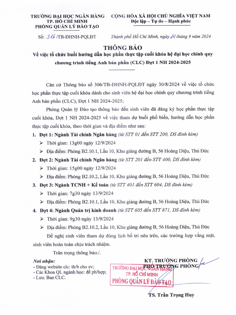 TB-to-chuc-huong-dan-TTCK-Dot-1-NH-2024-2025 | PDF