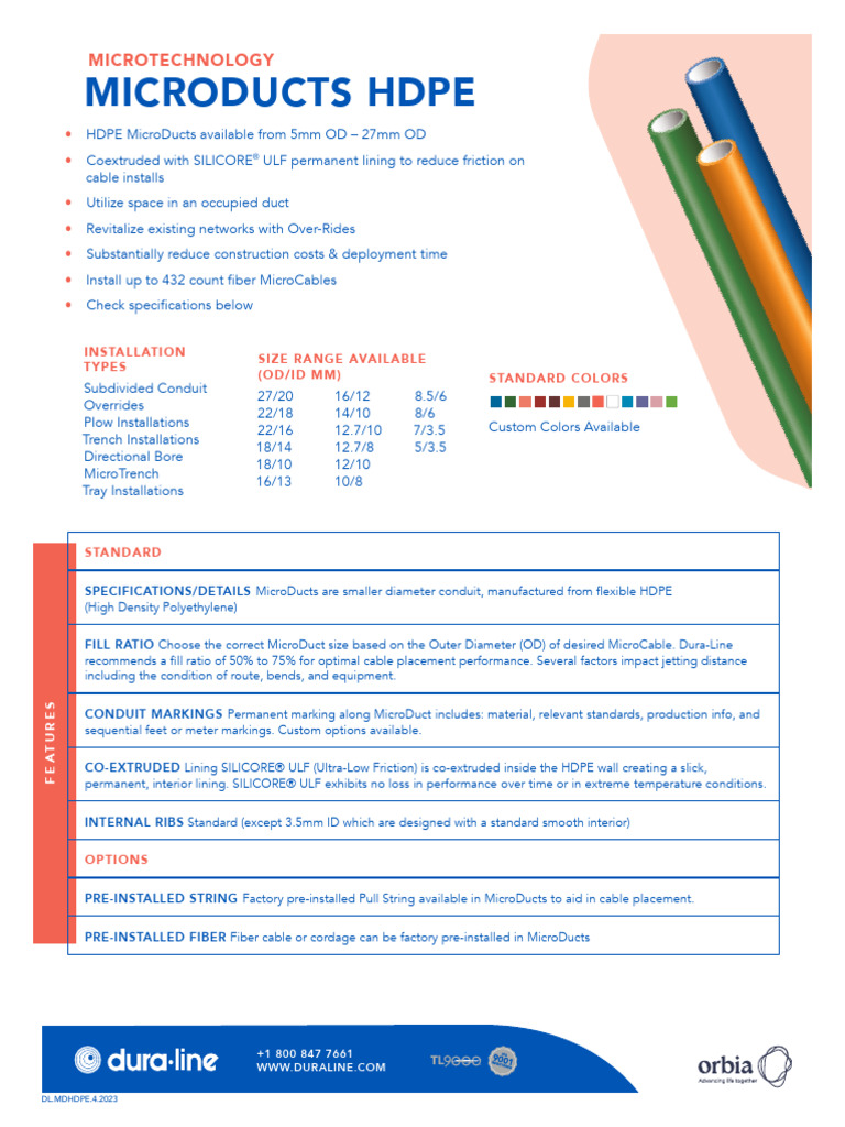 Microduto-Pead 1 Vias 14X10MM - 1V1410 - Dura-Line | PDF | Building ...