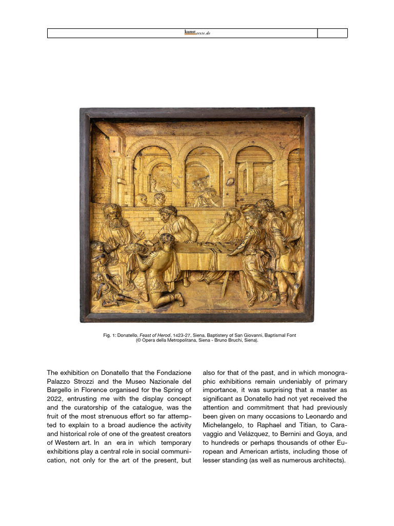 Donatello: A Renaissance Exhibition Insight | PDF | Florence | Leonardo ...