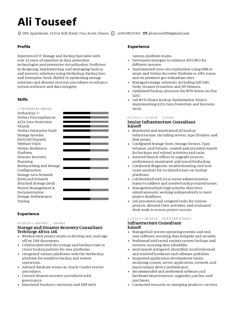 Ali Touseef - Storage and Backup Specialist | PDF | Backup | Hyper V