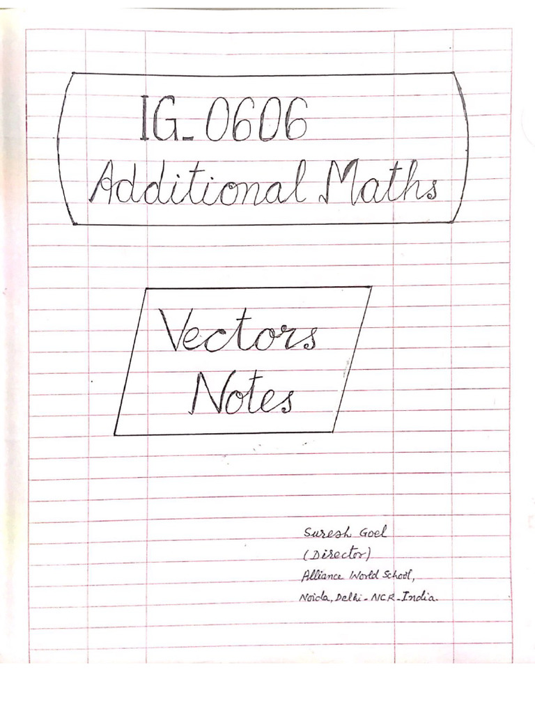 Ig 0606 Vectors Notes | PDF