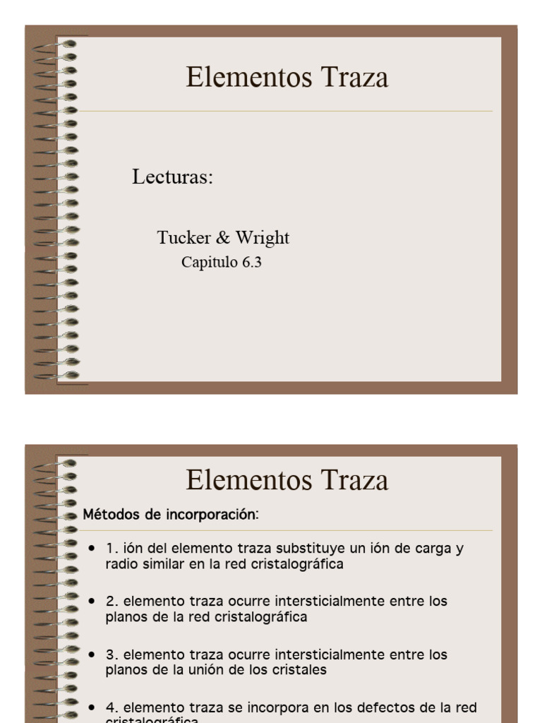 Elementos Traza Cuaderno | PDF | Carbonato | Minerales