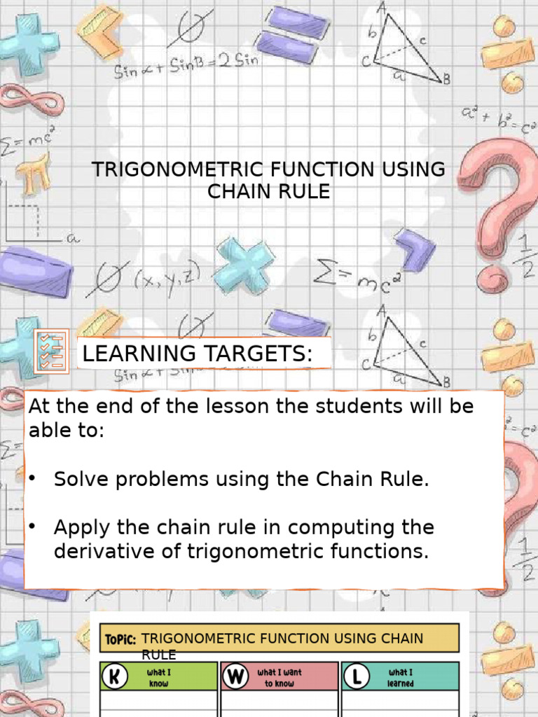 PPT-TRIGONOMETRIC-FUNCTIONUSING-CHAIN-RULE | PDF
