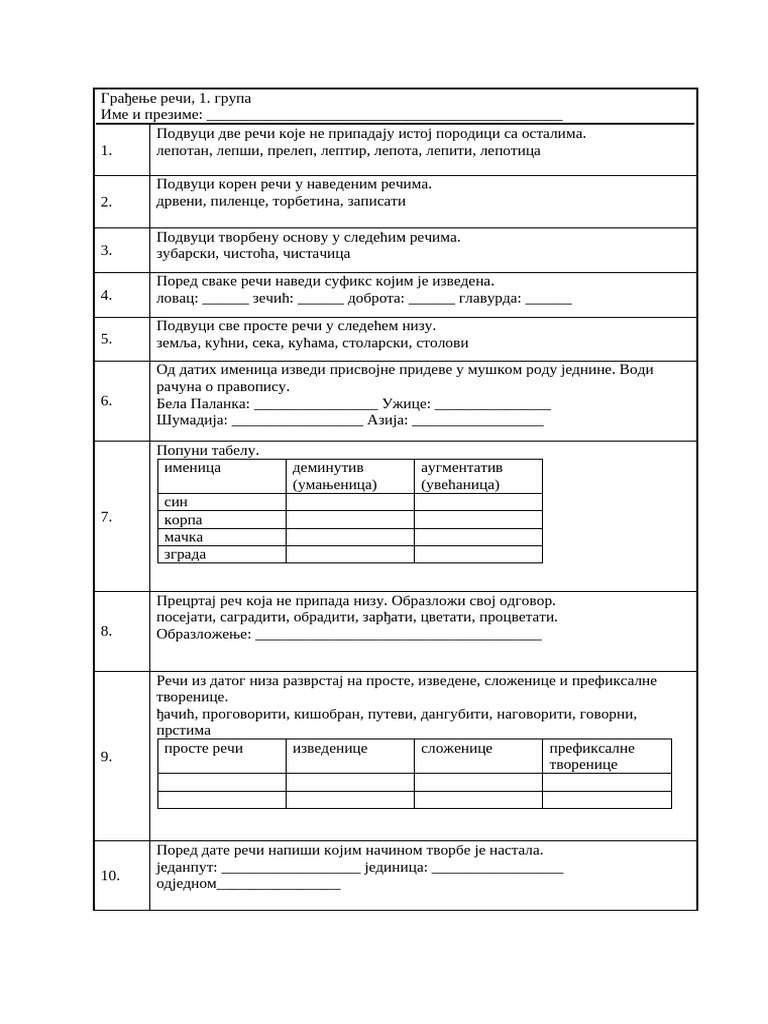 041 Tvorba Reci Grupa 2 | PDF