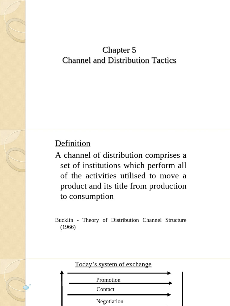 Ch 5- Distribution | PDF | Logistics | Pricing