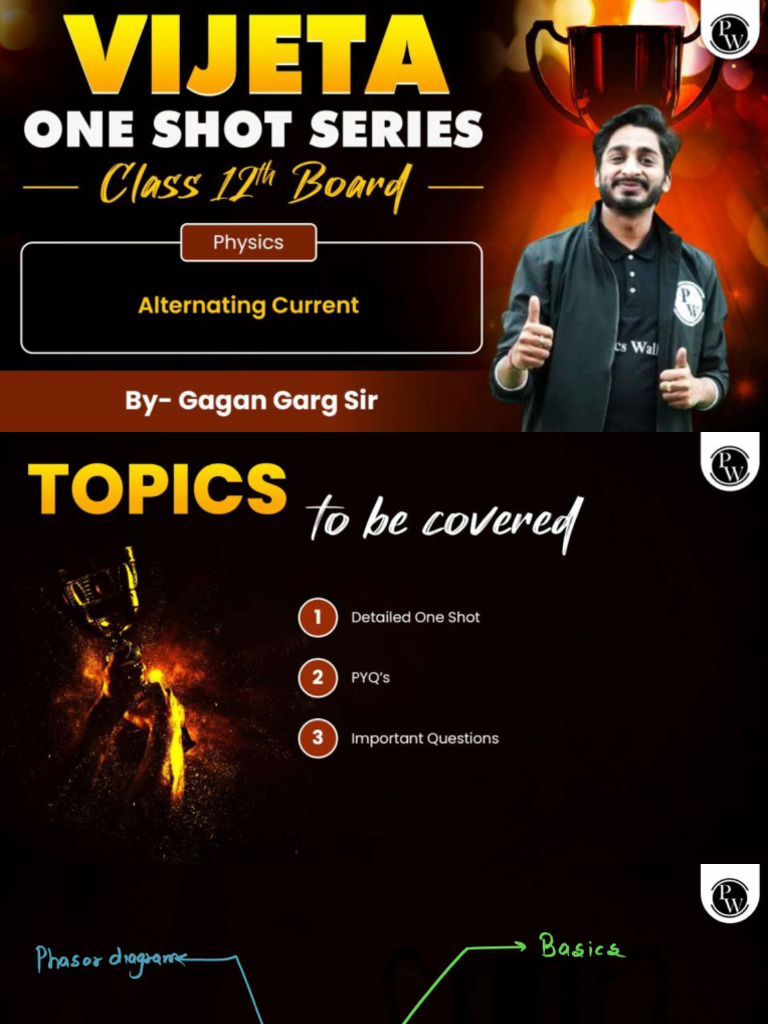 Alternating Current - Class Notes - VIJETA SERIES CLASS-12TH | PDF