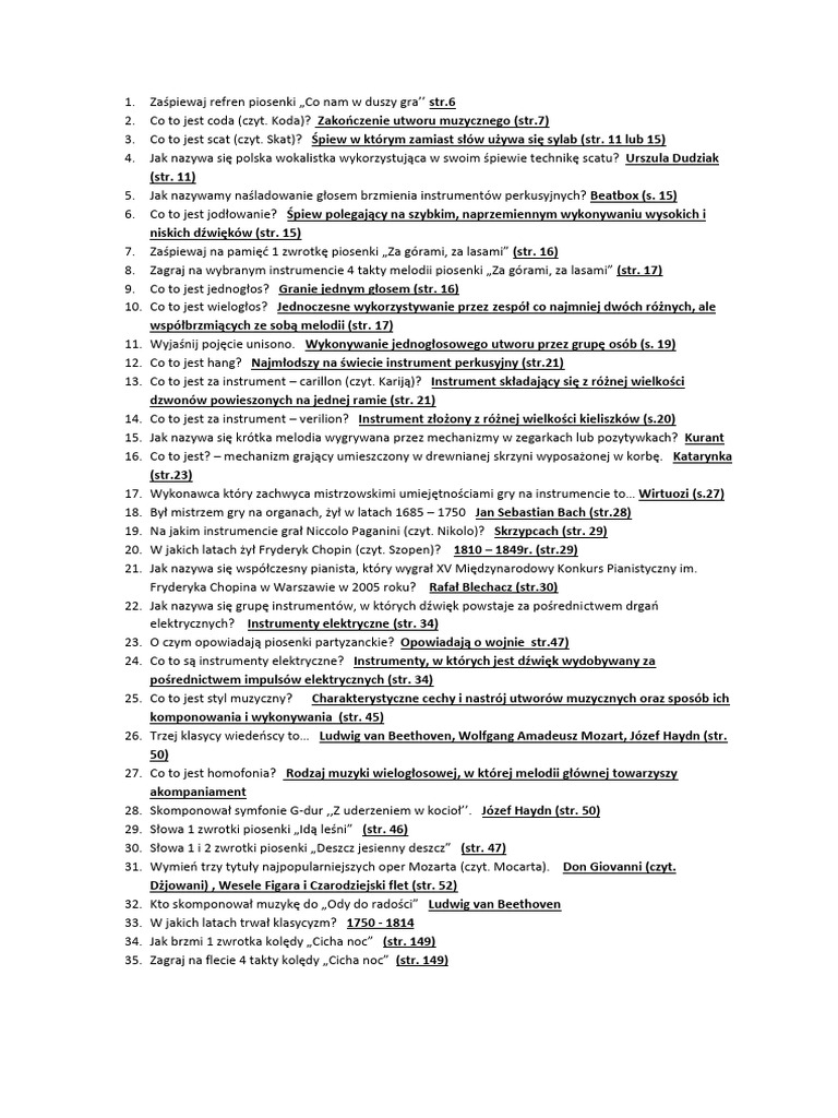 Zaśpiewaj Refren Piosenki | PDF