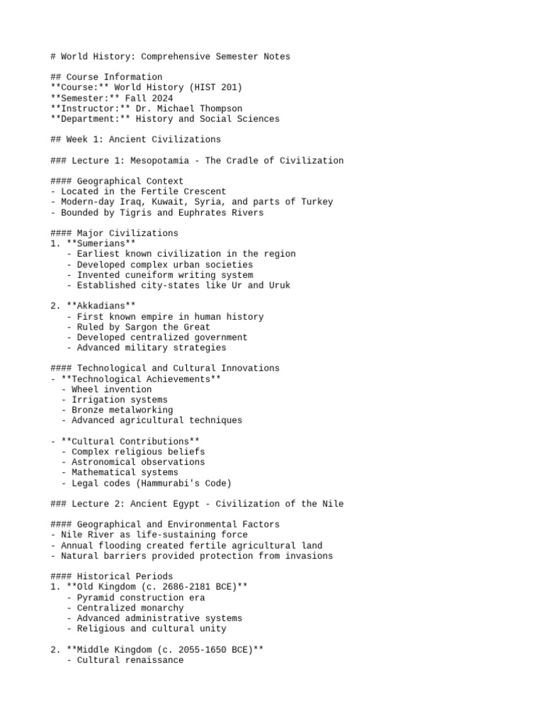 world-history-notes | PDF | Euphrates