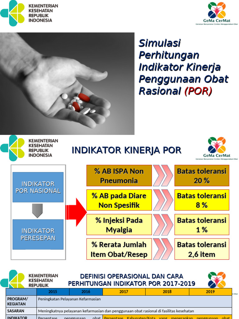 Perhitungan Indikator POR 2019 | PDF