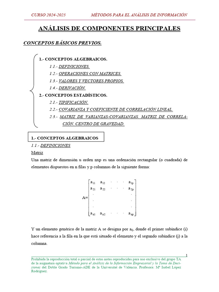 Conceptos Básicos Previos 24_25 | PDF | Matriz (Matemáticas) | Valores propios y vectores propios