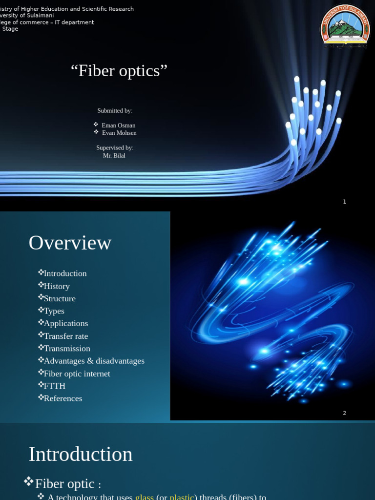 Fiber Optics: History, Types, and Applications | PDF | Fiber To The X ...