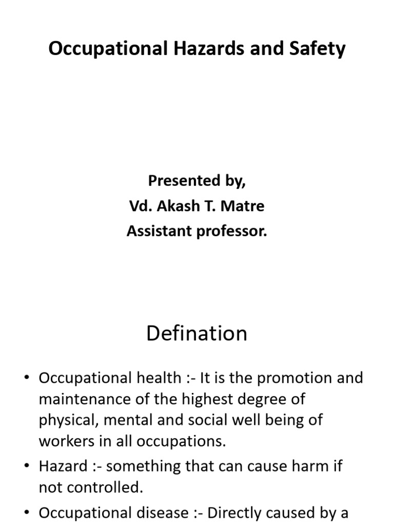 occupitonal hazards | PDF | Hazards | Occupational Safety And Health