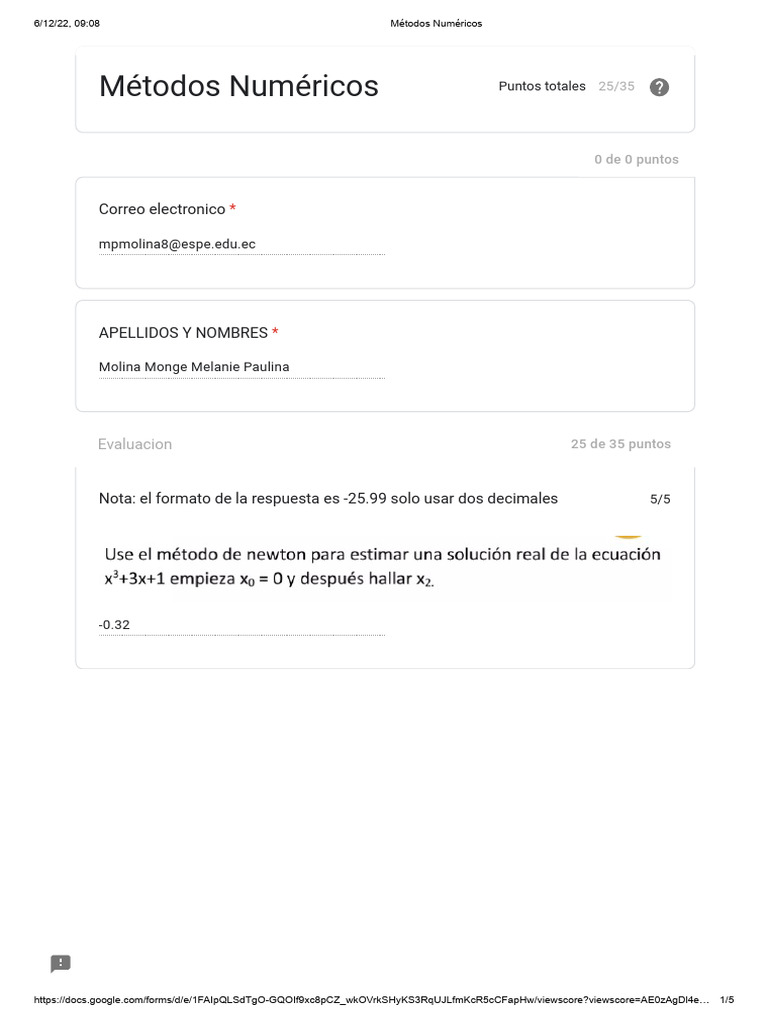conjunta corregida metodos numericos | PDF | Análisis numérico | Matemáticas Aplicadas