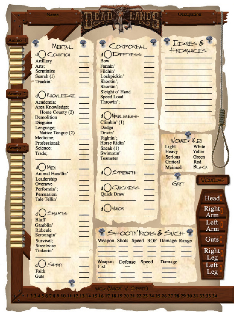DL - Character Sheet (Fillable 2) | PDF