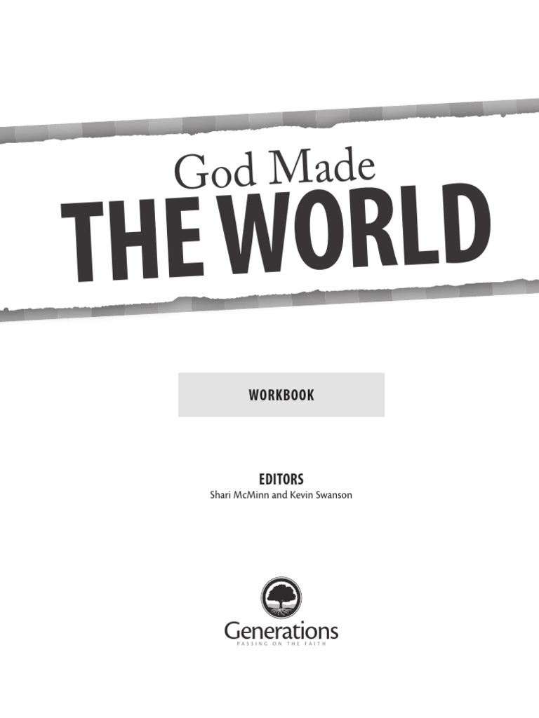 God Made The World Workbook Sample | PDF | Genesis Creation Narrative | God