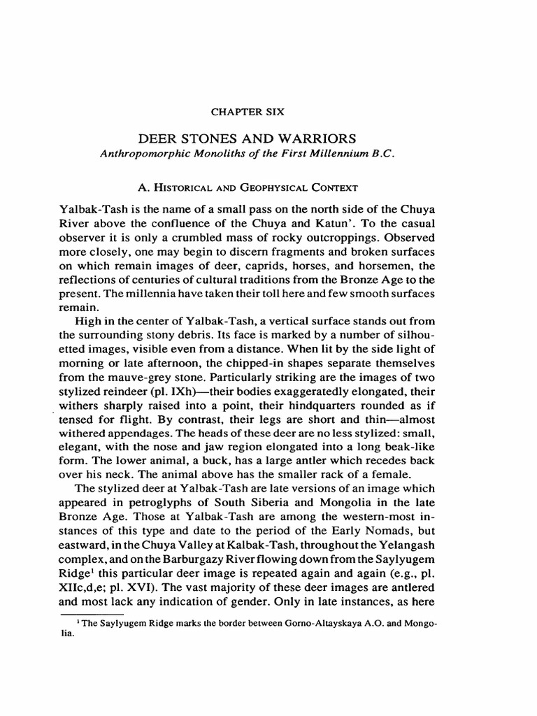 DEER STONES AND WARRIORS | PDF | Deer