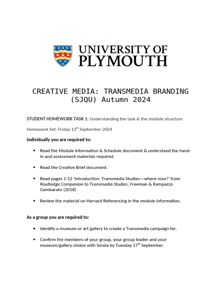 Transmedia Branding Homework | PDF