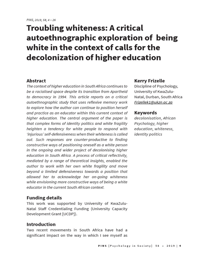 Navigating Whiteness in Education | PDF | Whiteness Studies | Race ...