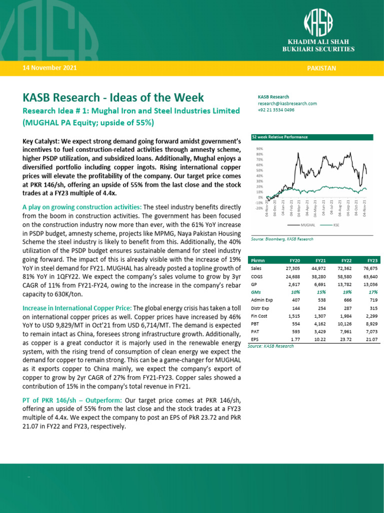 KASB Research - Trading Ideas for the week ending Nov 19'21 | PDF ...
