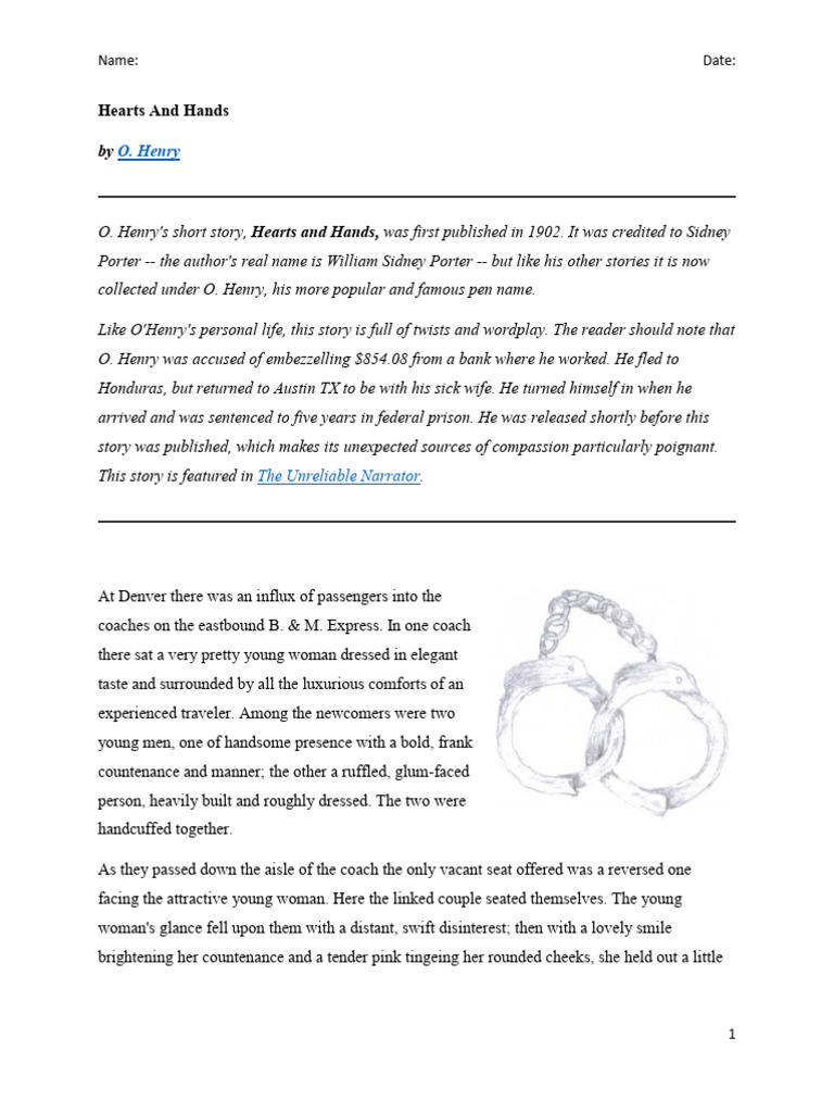 Hearts and Hands | PDF | O. Henry