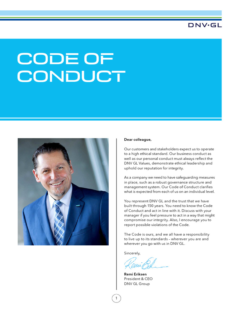 DNV_GL_-_Code_of_Conduct | PDF | Corruption | Discrimination