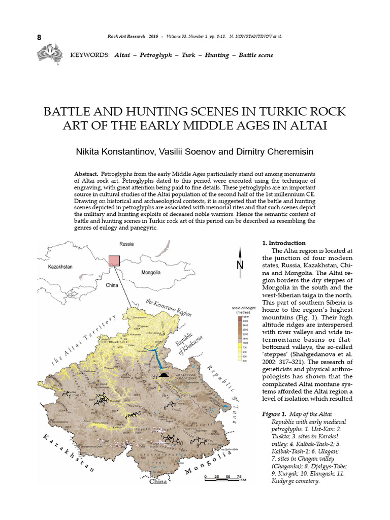 Altai Turkic Rock Art: Battle & Hunting | PDF | Heraldry | Hunting