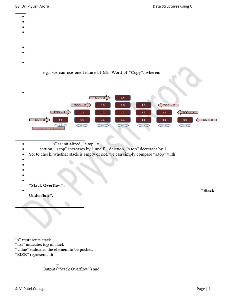 Understanding Stack Data Structure in C | PDF | Notation | Computer Programming