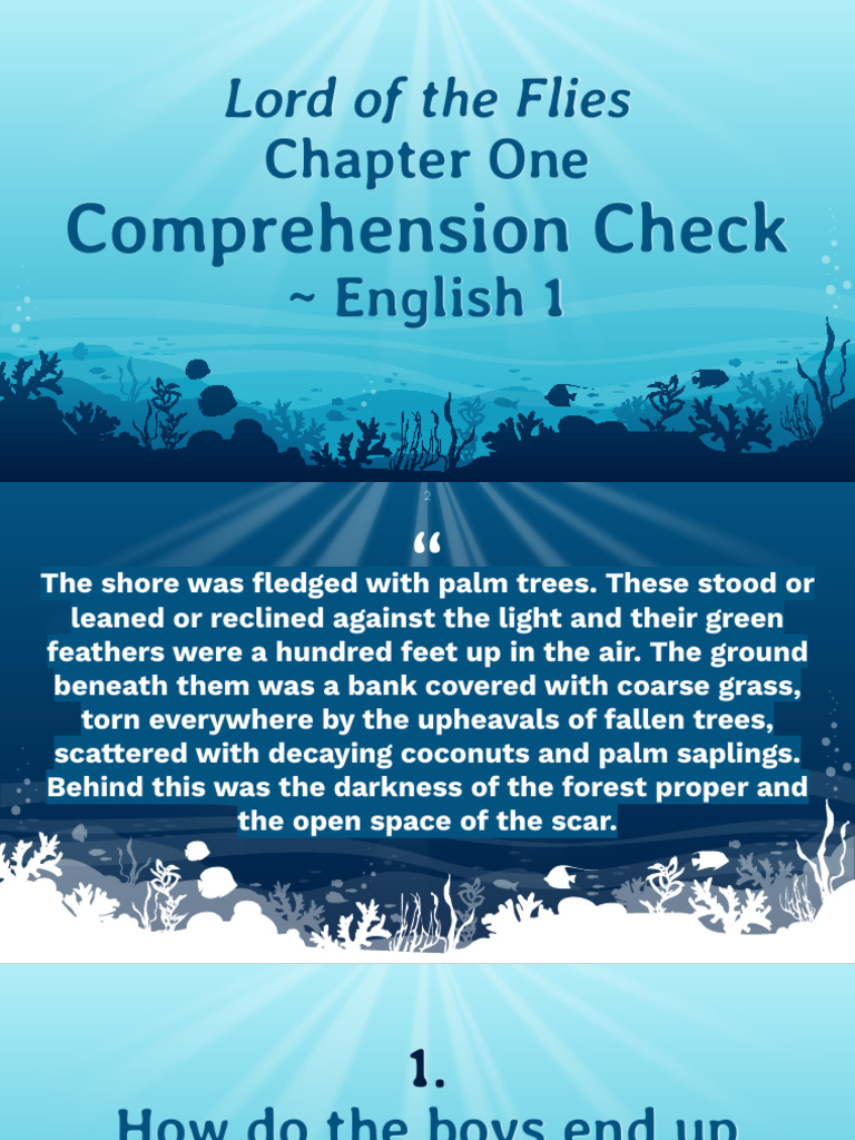 LOTF Chapter 1 Comprehension Check | PDF