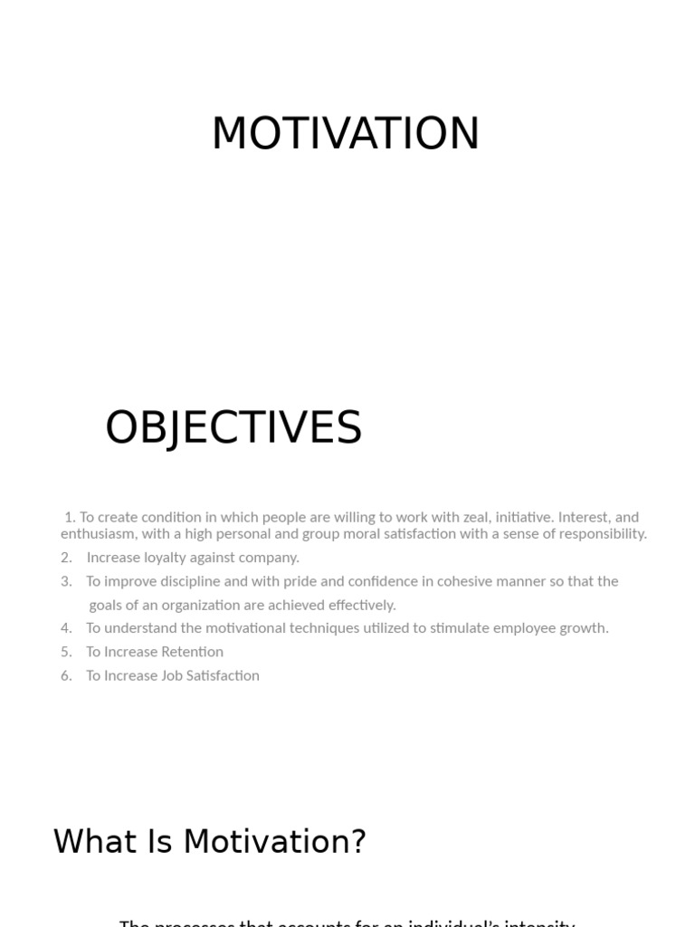 Motivation | PDF | Motivational | Motivation