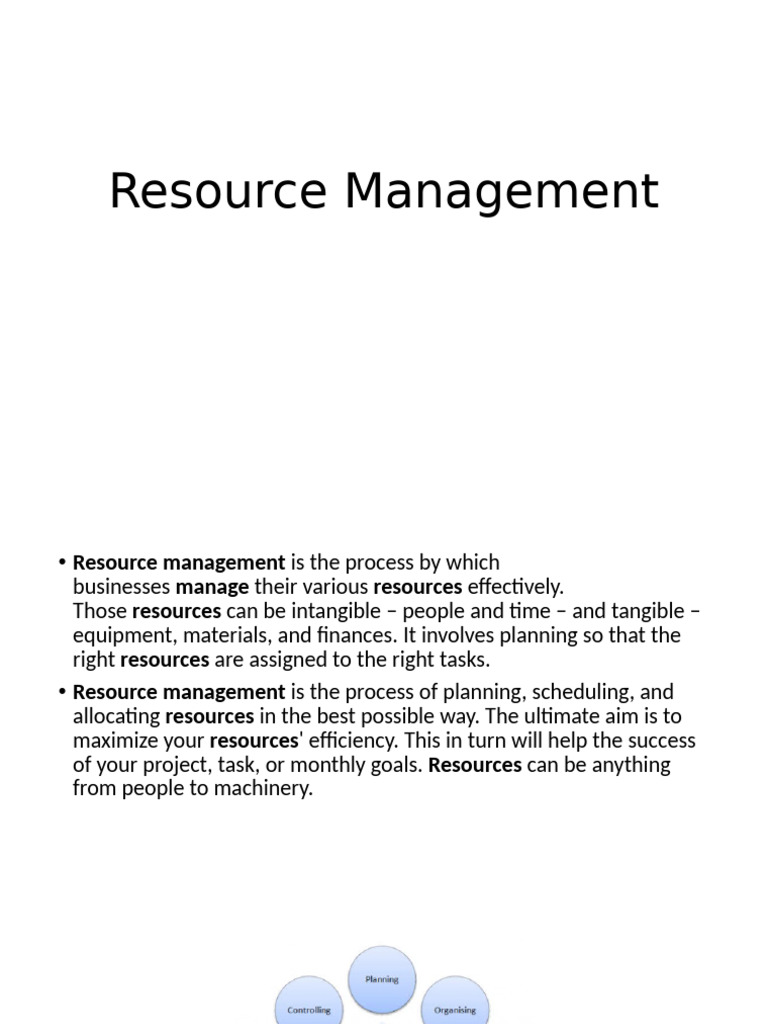 Effective Resource Management Strategies | PDF
