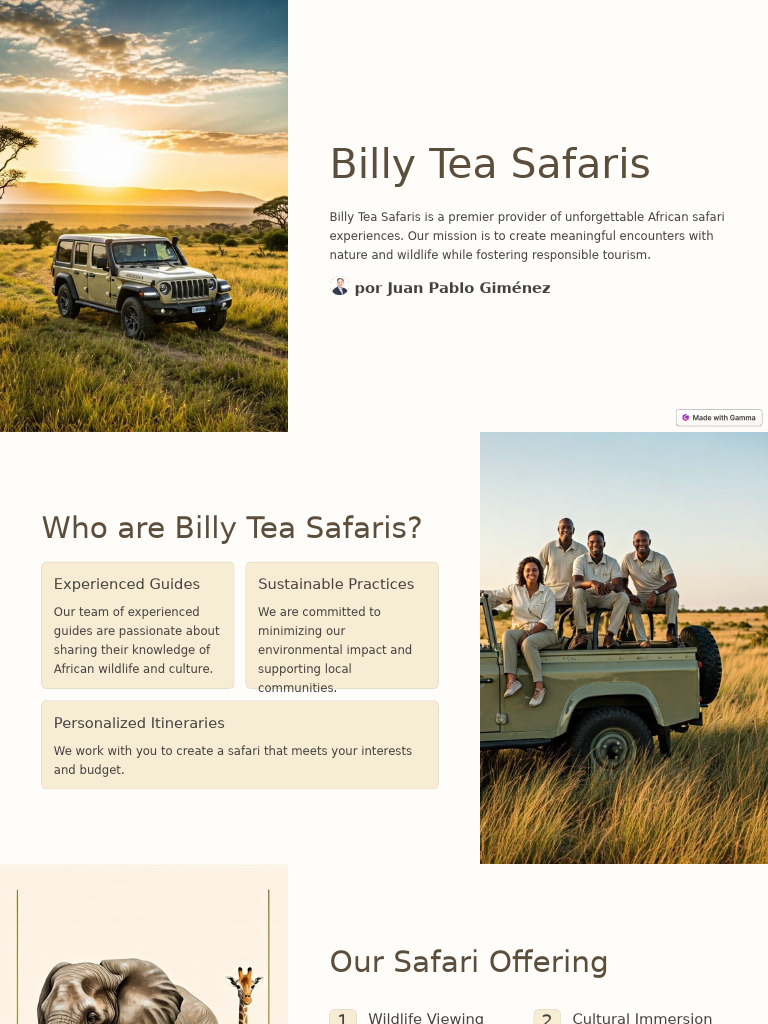 Billy Tea Safaris | PDF | Safari | Natural Environment