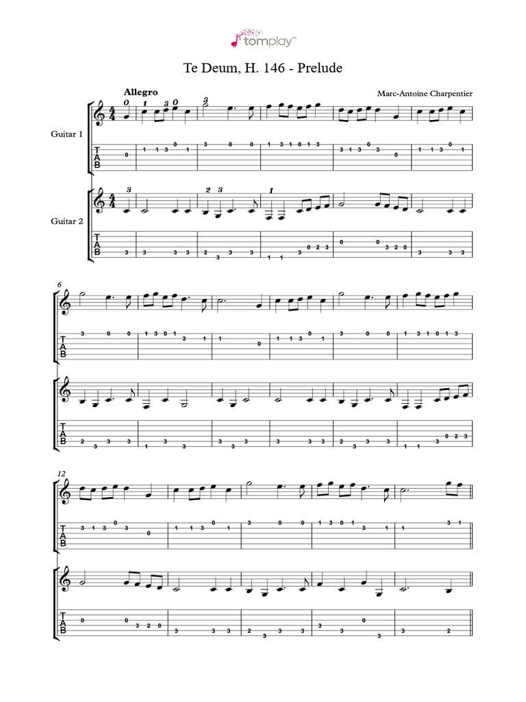 Te Deum, H. 146 - Prelude | PDF