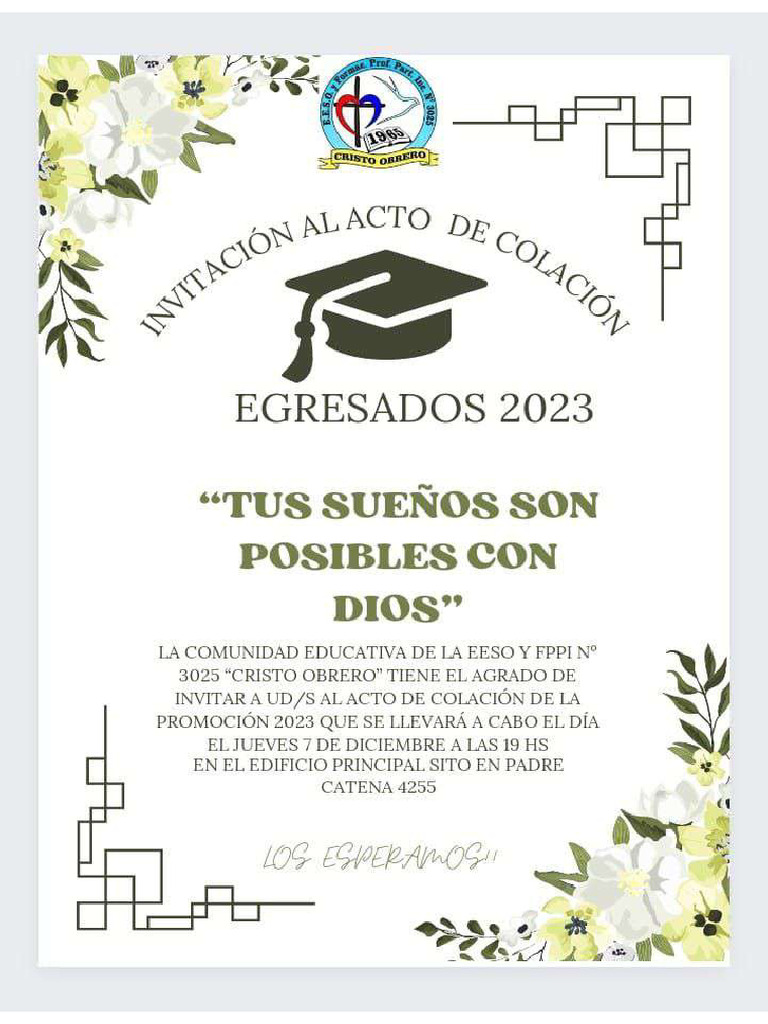 INVITACION COLACIÓN (1) | PDF