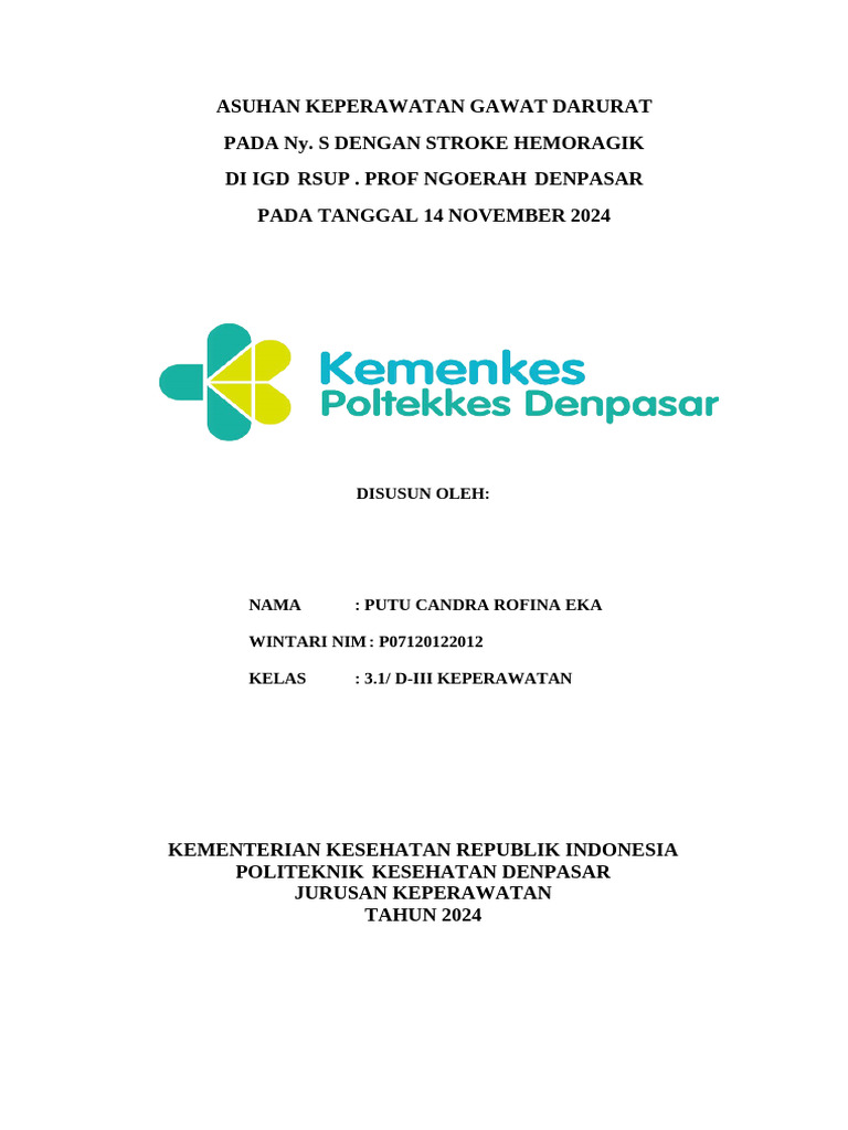 3.1_ 012_ Putu Candra Rofina Eka Wintari_ Askep Stroke | PDF
