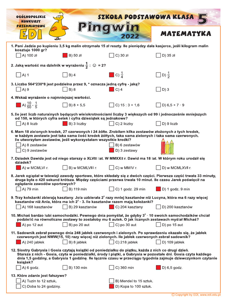 PINGWIN M5 2022 Klucz | PDF