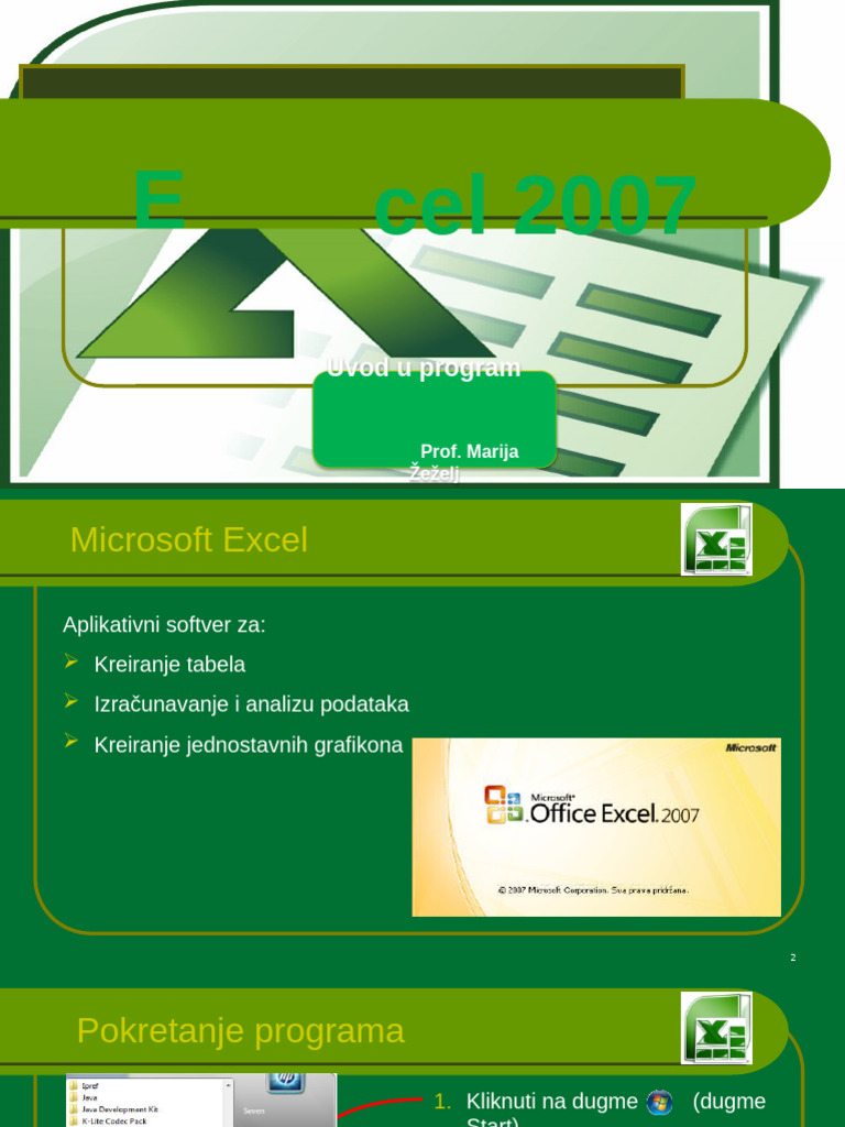 Excel - Uvod | PDF