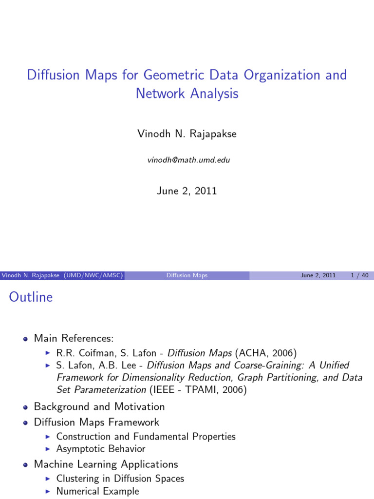 Journal Club: Diffusion Maps For Geometric Data Organization and Network Analysis | PDF ...
