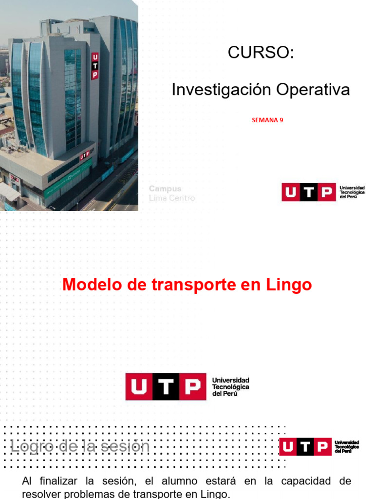 S09 - S2-Material - Modelo de Transporte en Lingo | PDF