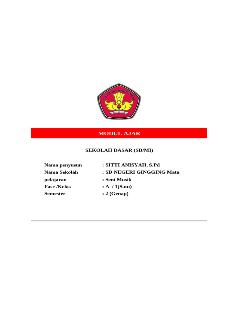 Modul Ajar Seni Musik Sm2 | PDF