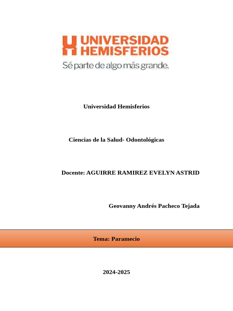 Partes y características del paramecio | PDF | Bioquímica | Química