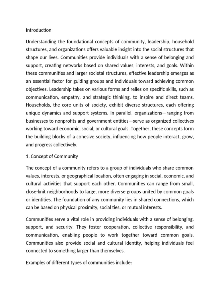 community | PDF | Leadership | Community