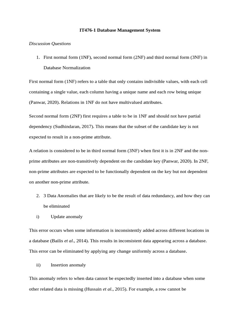 IT476 - 1 Database Management System | PDF | Computing | Computer Data